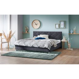 Westfalia Schlafkomfort Polsterbett &raquo;Padua&laquo; mit Rautensteppung, 3 verschiedene Matraztenarten w&auml;hlbar schwarz Bezug 100% Polyester, Polsterung: Polsterwatte, Material Gestell
