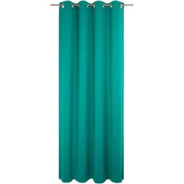 Adam Vorhang &raquo;Uni Collection&laquo; &Ouml;sen 1 Stk. tlg. Blickdichter aus 100% Bio-Baumwolle blau Baumwolle (Bio-Baumwolle) 225cm, &Ouml;sen, 142cm
