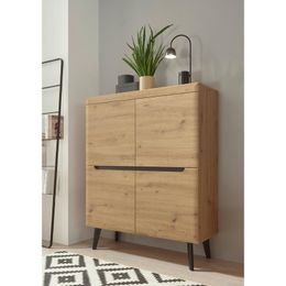 Home Affaire Wohnwand &raquo;Torge, Anbauwand, Schrankwand, Mediawand, Wohnzimmer-Set&laquo; Set, 4 Stk. tlg. schwarz B/H/T: 270cmcm