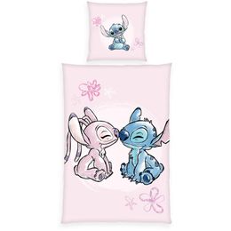 Disney Bettw&auml;sche &raquo; Stitch&laquo; 2 Stk. Wendebettw&auml;sche transparent Flanell, Obermaterial: 100% Baumwolle B/L: 135cm x 200cm, 1 Stk., 1 Stk., Flanell, B/L: 80cm x