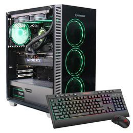 GAMEMAX Gaming-PC &raquo;Draco XD 7809 AMD Ryzen 7 7700X 16GB DDR5 1TB SSD RTX 5060Ti&laquo; DDR5 RAM, Windows 11 schwarz WLAN AX - WiFi 6, ARGB-Beleuchtung, 4x 