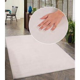 MERINOS Teppich &raquo;Focus 47&laquo; rechteckig 11 mm H&ouml;he Fellteppich, weich und elegant, Wohnzimmer, Schlafzimmer beige Polyester B : 140cm 1 Stk., 11mm, L: 