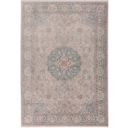 Astra Teppich &raquo;Tropea 242&laquo; rechteckig 6 mm H&ouml;he hochwertiger Kurzflor, leichter Glanz, Vintage, Wohnzimmer grau Kunstfaser B : 133cm 1 Stk., 6mm, L: 