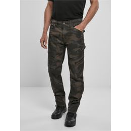 Brandit Herren Cargohose "Brandit Herren Adven Slim Fit Cargo Pants", gr&uuml;n, Gr. L, unifarben, 98% Baumwolle, 2% Elasthan, Hosen