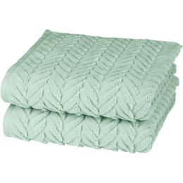 Ross Handt&uuml;cher &raquo;Sensual 9001&laquo; 100% Baumwolle gr&uuml;n Frottier, Obermaterial: 100% Baumwolle B/L: 50cmx100cm, 2 Stk., Frottier