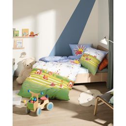 Kaeppel Kinderbettw&auml;sche &raquo;Regenbogenrennschnecken&laquo; 2 Stk. Mit Schnecken bunt Renforc&eacute;, Obermaterial: 100% Baumwolle B/L: 135cm x 200cm, 1 Stk., 1 Stk., 