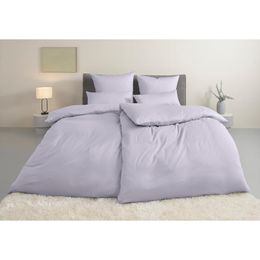 OTTO home Bettw&auml;sche &raquo;Mila ab Gr. 135x200 cm aus 100% Baumwolle&laquo; 2 Stk. zeitlos elegante Uni Bettw&auml;sche in verschiedenen Premium Qualit&auml;ten lila Mako-