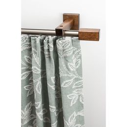 Garesa Gardinenschiene &raquo;Cubus, Quader Innenlauf&laquo; 1 l&auml;ufig-l&auml;ufig Wunschma&szlig;l&auml;nge Innenlauf-Vorhanggarnitur, verl&auml;ngerbar, Holz-Aluminium braun B/L: 