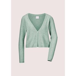 Madeleine Mode MADELEINE Damen Strickjacke "Strickjacke Kurze Bolerojacke mit Glitzer", silber, Modern, Gr. 36, Obermaterial: 28% Alpaka WP. 28% Wolle WO. 24%