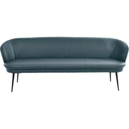 K+w Komfort & Wohnen K+W Komfort & Wohnen Polsterbank &raquo;ZOOM&laquo; 3-Sitzer Polsterbank mit dekorativen Keder blau B/H/T: 222cm x 87cm x 66cm, Leder Longlife BRONCO