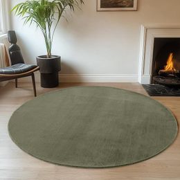 Ayyildiz Teppiche Teppich &raquo;JOY 1400, auch als L&auml;ufer und in Rund erh&auml;ltlich&laquo; rund 11 mm H&ouml;he besonders weich, uni Kurzflor, Wohnzimmer, Kinderzimmer gr&uuml;n Polyester &Oslash; 