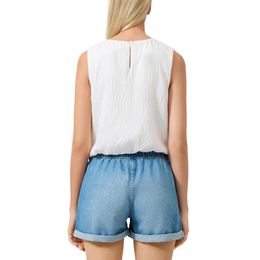 QS Damen Blusentopwei&szlig;, Gr. 40, unifarben, Cr&ecirc;pe, Obermaterial: 85% Viskose, 15% Polyamid. Futter: 100% Polyester, Blusen, Sommertop mit