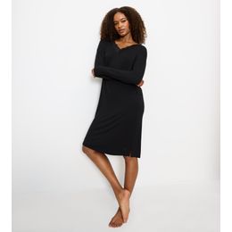 Triumph Damen Nachthemd "Timeless Sensuality NDK LSL", Gr. 46, schwarz, Single Jersey, 94% Modal, 6% Elasthan, unifarben, Kleider, atumgsaktiv und