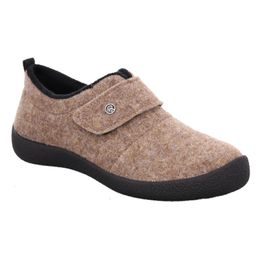 Rohde Damen Hausschuh &raquo;D.Olbia&laquo; Homeslipper, Wohlf&uuml;hlschuh aus Filz mit Klettverschluss beige 37