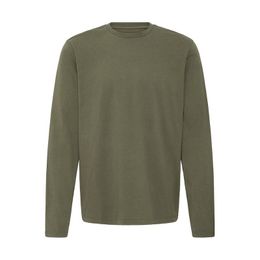 Blend Herren Langarmshirt &raquo;BHKONSTANTIN L/S WASH O-NECK&laquo; Baumwolle, regular fit gr&uuml;n L