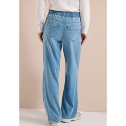Cecil Damen Loose-fit-Jeans "Style Neele"light blau used wash, Gr. M, unifarben, Denim/Jeans, Obermaterial: 97% Lyocell, 3% Elasthan. Futter: 52%