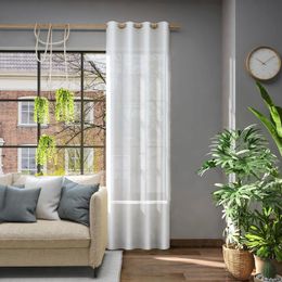 Neutex for you! Vorhang &raquo;Libre-ECO&laquo; &Ouml;sen 1 Stk. tlg. Breite 142 cm, nach Ma&szlig; grau Jacquard, Polyester 245cm, &Ouml;sen, 142cm
