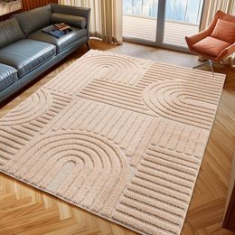 Ayyildiz Teppiche Teppich &raquo;ART 1121, auch als L&auml;ufer und in Rund erh&auml;ltlich&laquo; rechteckig 20 mm H&ouml;he Boho Design, 3D Optik, Struktur Hoch Tief, skandinavisch, Wohnzimmer 