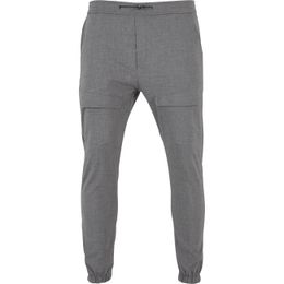 2Y STUDIOS Herren Stoffhose "2Y Studios Herren 2Y Cropped Pants", grau, Gr. M, unifarben, 70% Baumwolle, 20% Polyester, 10% Elasthan, Hosen