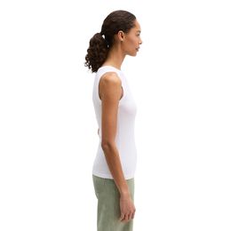 Marc O'Polo MARC O'POLO Damen T-Shirt "aus Rippjersey", wei&szlig;, Gr. XXL, unifarben, Obermaterial: 64% Lyocell, 31% Baumwolle, 5% Elasthan, Shirts