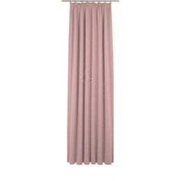 Adam Vorhang &raquo;Uni Collection&laquo; Kr&auml;uselband 1 Stk. tlg. aus 100% Bio-Baumwolle, Vorhang nach Wunschma&szlig; rosa Baumwolle (Bio-Baumwolle) 405cm, Kr&auml;uselband, 