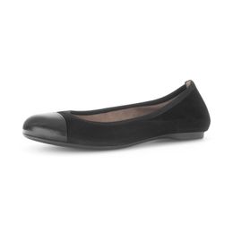 Gabor Damen Ballerina , Flats, Komfortschuh, Businessschuh in klassischer Optik schwarz 42