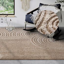 ELLE DECORATION Designteppich &raquo;Chappe&laquo; rechteckig 18 mm H&ouml;he Shaggy, L&auml;ufer, flauschig, weich, Langflor, modern, Hoch Tief Effekt beige Polyester B : 