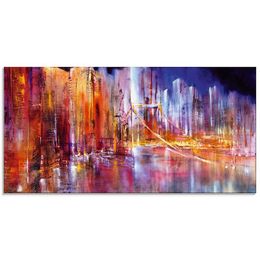 Artland Glasbild &raquo;Stadtansicht II&laquo; Br&uuml;cken 1 Stk. tlg. in verschiedenen Gr&ouml;&szlig;en bunt B/H/T: 100cm x 50cm, Glasbild Br&uuml;cken Querformat, 1 Stk.