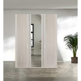 Wiemann Kleiderschrank &raquo;Bern&laquo; hochwertige Beschl&auml;ge inkl. T&uuml;rd&auml;mpfung grau Glas, Holzwerkstoff B/H/T: 148,4cm x 216cm x 58cm