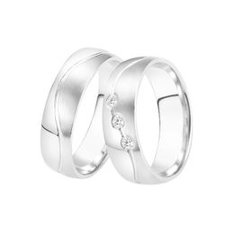 DOOSTI Unisex DOOSTI Trauring &raquo;Schmuck Geschenk Edelstahl Trauring Ehering Partnerring LIEBE&laquo; Made in Germany - wahlweise mit oder ohne Zirkonia 