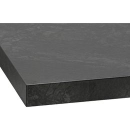 Wiho-K&uuml;chen wiho K&uuml;chen Arbeitsplatte &raquo;"Flexi 38"&laquo; von drei Seiten ummantelt, 38 mm stark schwarz Holzwerkstoff B/T/H: 180cm x 60cm x 3,8cm