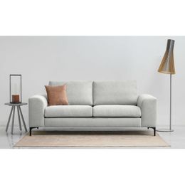 OTTO home 2,5-Sitzer &raquo;Henry, Kompaktsofa, Breite 214 cm&laquo; mit Metallbeinen, Wellenunterfederung, wasserabweisender Stoff grau 100% PES B/H/T: 214cm x 