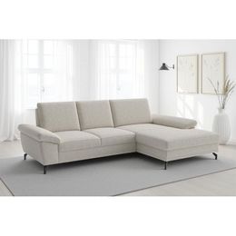 Sit & More sit&more Ecksofa &raquo;Chelsea L-Form, B: 264 cm, mit Armteil-& Sitztiefenverstellung&laquo; optional Schlaffunktion und Bettkasten beige 100% Polyester B/H/T: 
