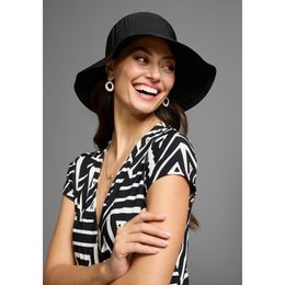Laura Scott Damen Sonnenhut im eleganten Look, knautsch und faltbar schwarz Einheitsgr&ouml;&szlig;e