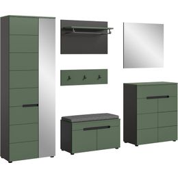 Home Affaire Garderoben-Set &raquo;REHAT, TOPSELLER!, 6-teilig, Breite 255 cm, individuell erweiterbar&laquo; Set, Schrank, Sitzbank, Sitzkissen, Paneel, 
