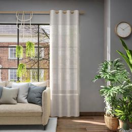 Neutex for you! Vorhang &raquo;Libre-ECO&laquo; &Ouml;sen 1 Stk. tlg. Breite 142 cm, nach Ma&szlig; braun Jacquard, Polyester 170cm, &Ouml;sen, 142cm