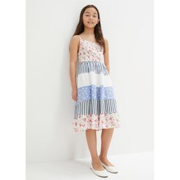 bonprix Kinder bonprix Jerseykleid aus Baumwolle, &auml;rmellos, mit Rundhalsausschnitt, elastisch bunt 152/158, N-Gr