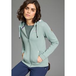 Kangaroos Damen Kangaroos Kapuzensweatjacke mit doppelter Kordel, aus Baumwolle und Polyester gr&uuml;n 32/34