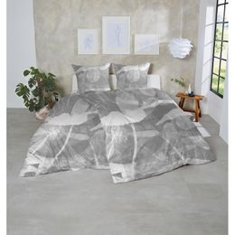 Primera Bettw&auml;sche &raquo;Feinbiber-Bettw&auml;sche&laquo; 2 Stk. samtweich und nat&uuml;rlich aus reiner Baumwolle grau Mako-Satin, Obermaterial: 100% Baumwolle B/L: 155cm x 220cm