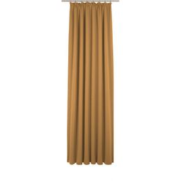 Adam Vorhang &raquo;Uni Collection&laquo; Kr&auml;uselband 1 Stk. tlg. aus 100% Bio-Baumwolle, Vorhang nach Wunschma&szlig; gelb Baumwolle (Bio-Baumwolle) 215cm, Kr&auml;uselband, 