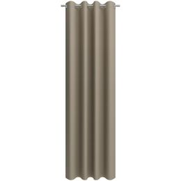 Neutex for you! Vorhang &raquo;Linessa&laquo; &Ouml;sen 1 Stk. tlg. &Ouml;senschal mit Metall&ouml;sen, Breite 137 cm, nach Ma&szlig; beige Jacquard, Polyester 155cm, &Ouml;sen, 137cm