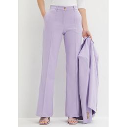 bonprix Damen bonprix Anzughose mit Elasthan-Anteil, Regular Fit, Flared Schnitt, eleganter Stil 54, N-Gr