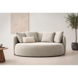 OTTO home 2,5-Sitzer &raquo;Kaarl, rundes Loungesofa, Sofa mit Kissen, perfekt gepolstert&laquo; Webstoff, in f&uuml;nf Farben, zeitloses Design, inkl. 5 R&uuml;ckenkissen 