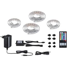 Paulmann LED-Streifen &raquo;MaxLED 250 TV Comfort Basisset 55 Zoll 3,6m Dynamic RGB 20,5W 277lm/m&laquo; 1 Stk.-flammig Basisset silber Dioden 110 Stk. Flammen 1 Stk., 
