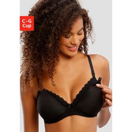 Lascana Still-BH mit B&uuml;gel & leichten Spacer Cups &ndash; auch ideal f&uuml;r gro&szlig;e Gr&ouml;&szlig;en schwarz 95, Cup G Still-BH