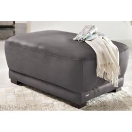 Home Affaire Polsterhocker &raquo;Telos&laquo; passend zum "Telos" ecksofa, in 3 Bezugsqualit&auml;ten grau Chenille (100% Polyester);dicke Luxus-Microfaser in 