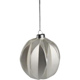 LeGer Home by Lena Gercke Christbaumschmuck &raquo;Christbaumkugel&laquo; aus wei&szlig;em Glas, &Oslash; 10cm, 6 Kugeln wei&szlig; Glas Einheitsgr&ouml;&szlig;e