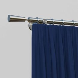 Indeko Gardinenstange &raquo;Johannesburg&laquo; 1 l&auml;ufig-l&auml;ufig Wunschma&szlig;l&auml;nge silber Eisen B/L: 360cm, 1 Stk., 1 l&auml;ufig