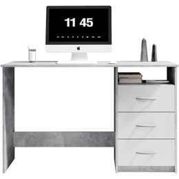 BEGA OFFICE Schreibtisch &raquo;Adria, Computertisch,&laquo; Schubk&auml;sten rechts oder links montierbar, Breite 123 cm grau B/H/T: 123cm x 77cm x 50cm