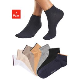 H.I.S. H.I.S Herren Kurzsocken &raquo;Herren Sneaker Socken mit farblich abgesetztem B&uuml;ndchen&laquo; Packung, 7 Paar tlg. in sch&ouml;ner Farbpackung bunt 39-42